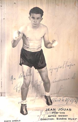 Carte photo dédicacée par Jean Jouas.