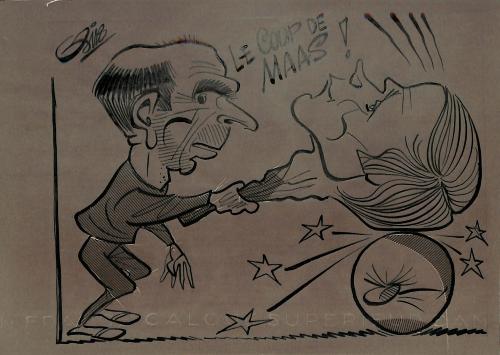 CARICATURE ORIGINALE D'ERICH MAAS